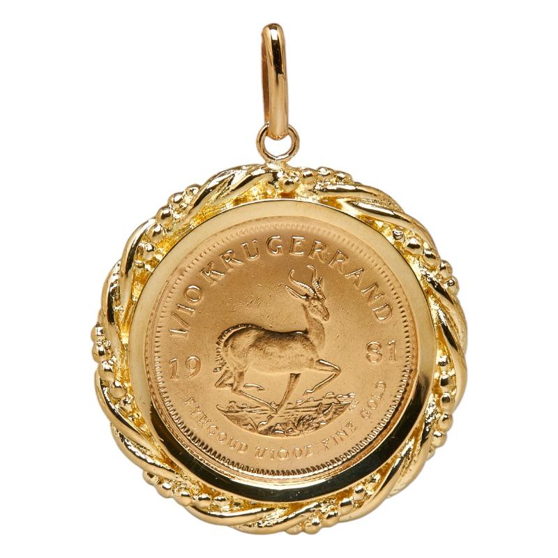 K22 ゴールド K18YG イエローゴールド クルーガーランド コインモチーフ 1/10OZ ペンダントトップ レディース 中古 : 1-0122966 : 銀座パリス Yahoo ...