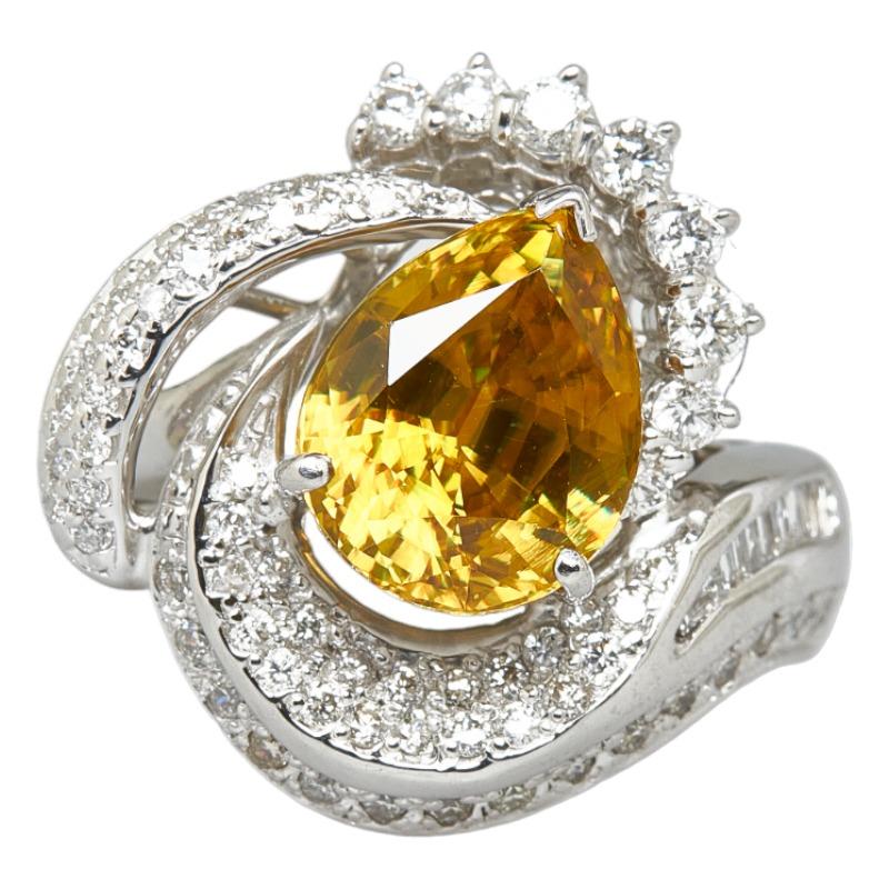 K18WG ホワイトゴールド スフェーン3.21ct ダイヤ0.70ct リング 指輪 レディース 11.5号 中古 : 銀座パリス Yahoo!ショッピング店 - 通販 - Yahoo!ショッピング