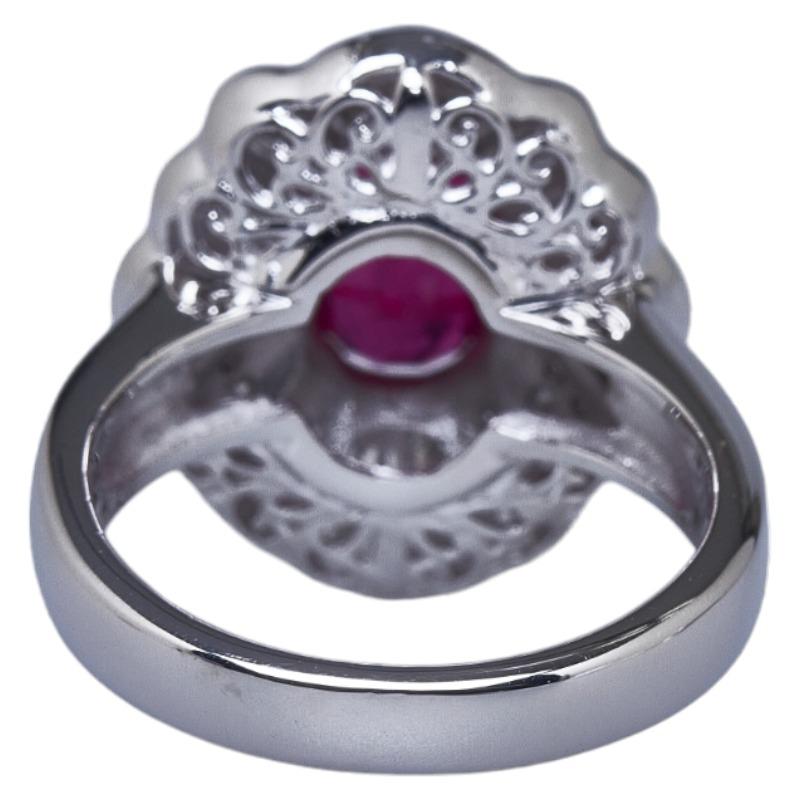Pt900 プラチナ ルビー2.16ct ダイヤ0.79ct オーバルミックスカット リング 指輪 レディース 12号 中古 : 銀座パリス Yahoo!ショッピング店 - 通販 ...