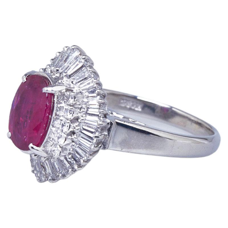 Pt900 プラチナ ルビー1.44ct ダイヤ0.77ct リング 指輪 レディース 11号 中古 : 銀座パリス Yahoo!ショッピング店 - 通販 - Yahoo!ショッピング