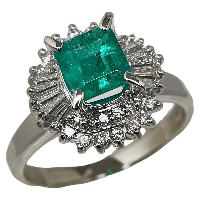 Pt900 プラチナ エメラルド1.07ct ダイヤ0.543ct スクエア リング 指輪 レディース 10.5号 中古 : 銀座パリス Yahoo!ショッピング店 - 通販 - Yahoo ...