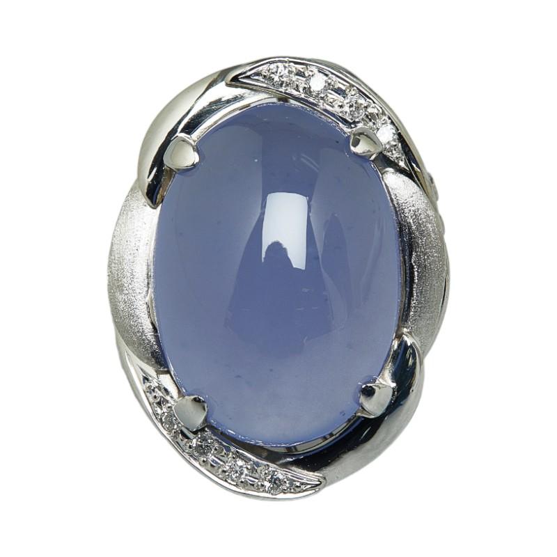 Pt900 プラチナ ブルーカルセドニー14.80ct ダイヤ0.10ct リング 指輪 レディース 9号 中古 : 銀座パリス Yahoo!ショッピング店 - 通販 - Yahoo!ショッピング
