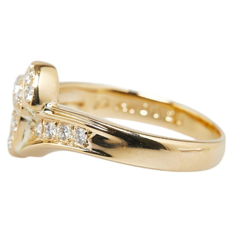 POLA ポーラ K18YG イエローゴールド ダイヤ0.280ct ダイヤ0.159ct リーフ モチーフ リング 指輪 レディース 15号 中古 : 銀座パリス Yahoo!ショッピング店 ...