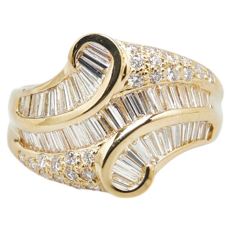 K18YG イエローゴールド ダイヤ1.78ct リング 指輪 レディース 15号 中古 : 銀座パリス Yahoo!ショッピング店 - 通販 - Yahoo!ショッピング