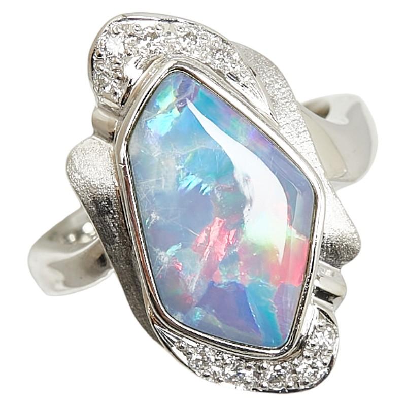 Pt900 プラチナ ブラックオパール2.69ct ダイヤ0.13ct リング 指輪 レディース 10.5号 中古 : 銀座パリス Yahoo!ショッピング店 - 通販 - Yahoo!ショッピング