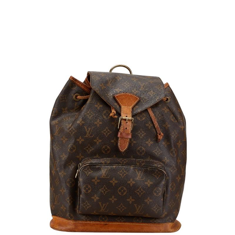 LOUIS VUITTON ルイ ヴィトン モノグラム モンスリGM リュック バックパック M51135 ブラウン PVC レザー レディース 【中古】 : 銀座パリス Yahoo ...