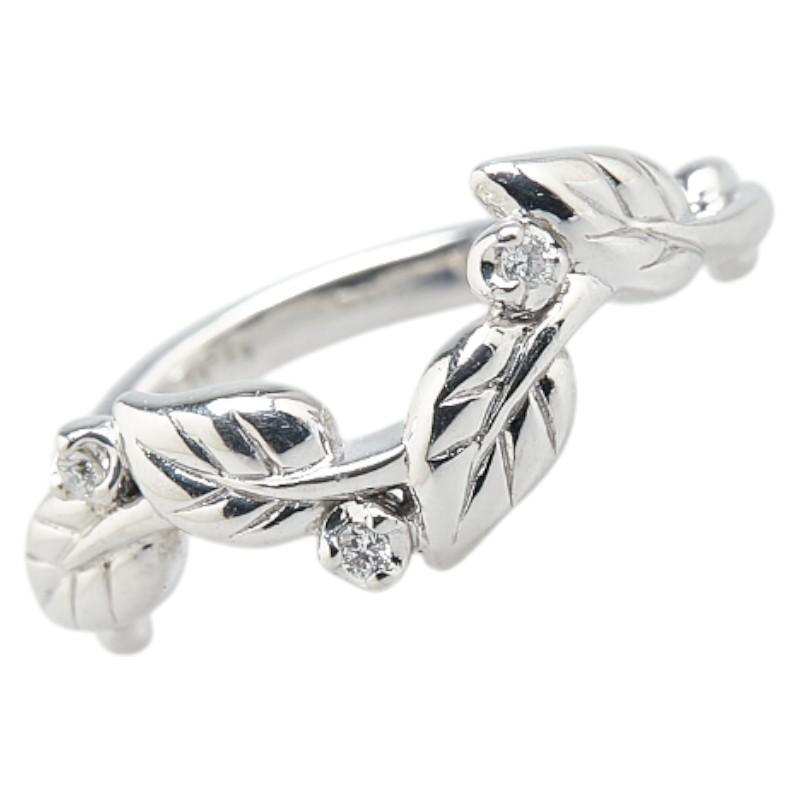 K18WG ホワイトゴールド ダイヤ0.03ct LA PUREZZA ラ プレッツァ 植物 モチーフ リング 指輪 レディース 10号 中古 : 銀座パリス Yahoo!ショッピング店 ...