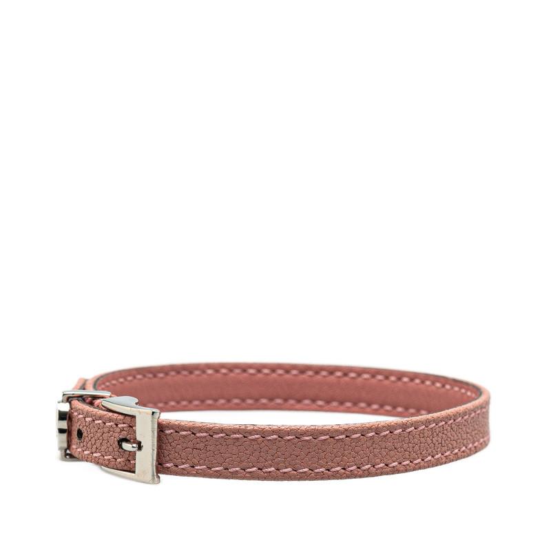 GUCCI グッチ GGロゴ ブレスレット サイズ:M ピンク シルバー GUCCI グッチ GGロゴ ブレスレット サイズ:M ピンク シルバー