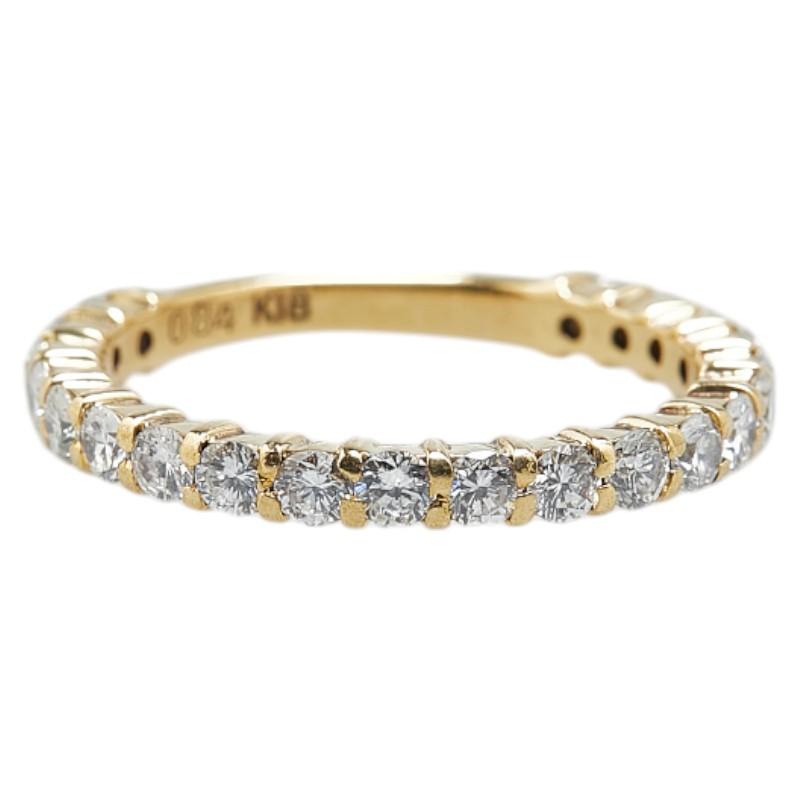 K18YG イエローゴールド ダイヤ0.84ct エタニティ リング 指輪 レディース 10号 中古 : 銀座パリス Yahoo!ショッピング店 - 通販 - Yahoo!ショッピング
