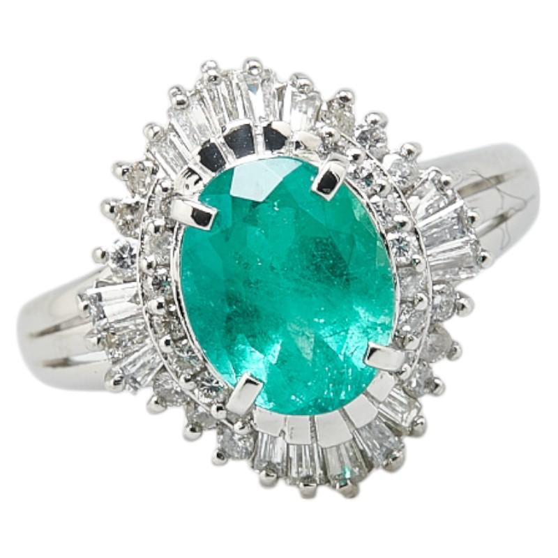 Pt900 プラチナ エメラルド1.84ct ダイヤ0.59ct リング 指輪 レディース 13号 中古 : 銀座パリス Yahoo!ショッピング店 - 通販 - Yahoo!ショッピング