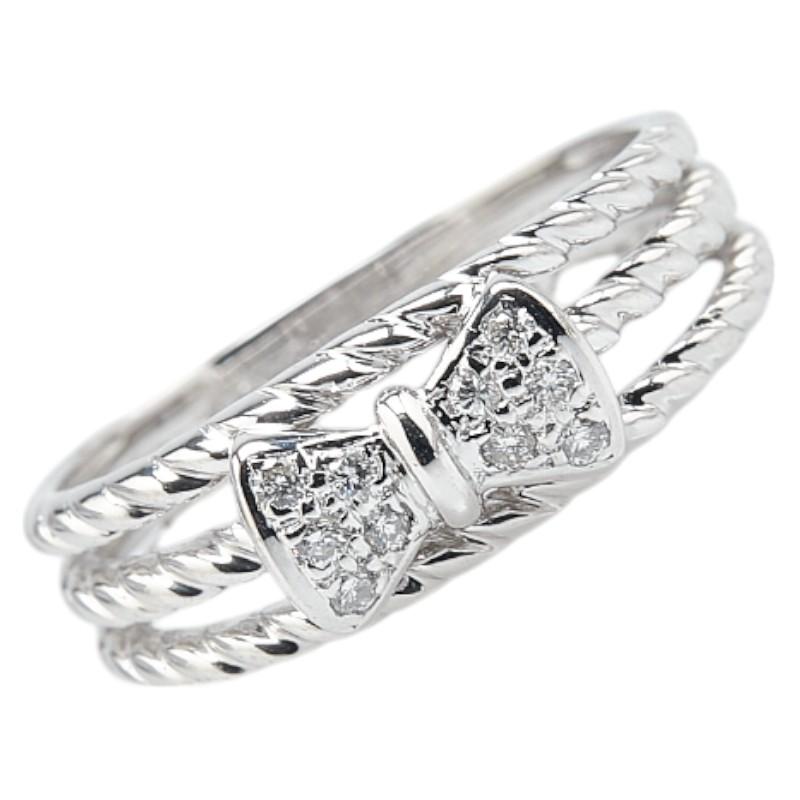 ポンテヴェキオ K18WG ホワイトゴールド ダイヤ0.10ct リボン モチーフ リング 指輪 レディース Ponte Vecchio 13号 中古 : 1-0185117 : 銀座パリス ...