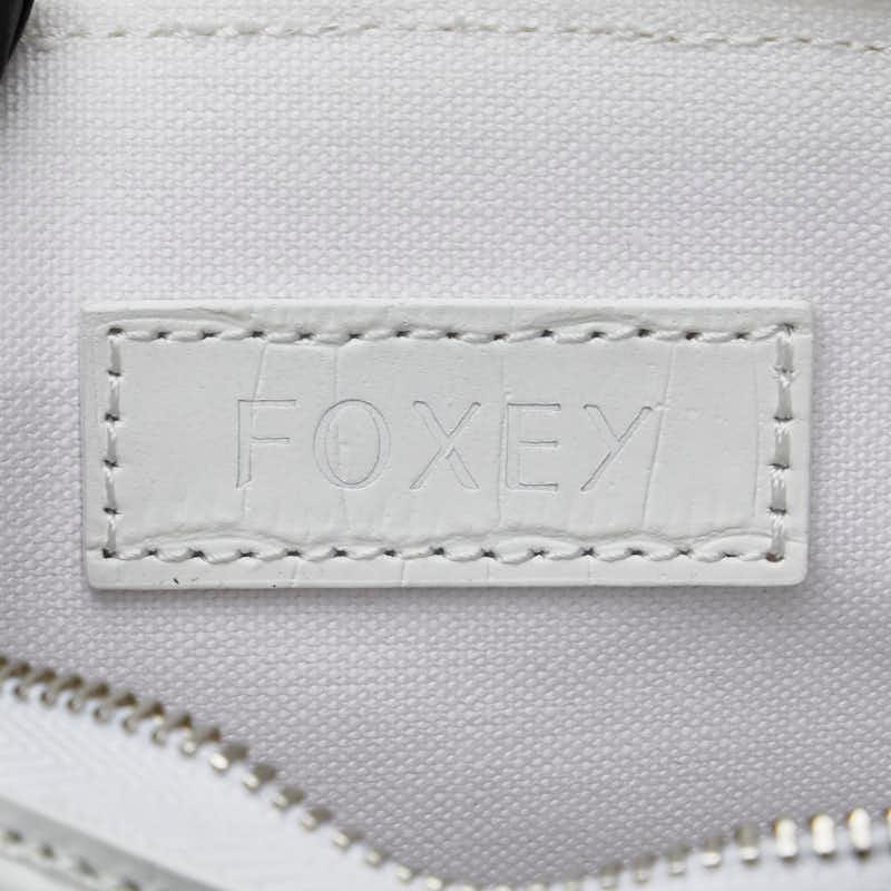 FOXEY フォクシー ハンドバッグ ホワイト クリア ビニール レザー レディース 【中古】 : 銀座パリス Yahoo!ショッピング店 - 通販 - Yahoo!ショッピング