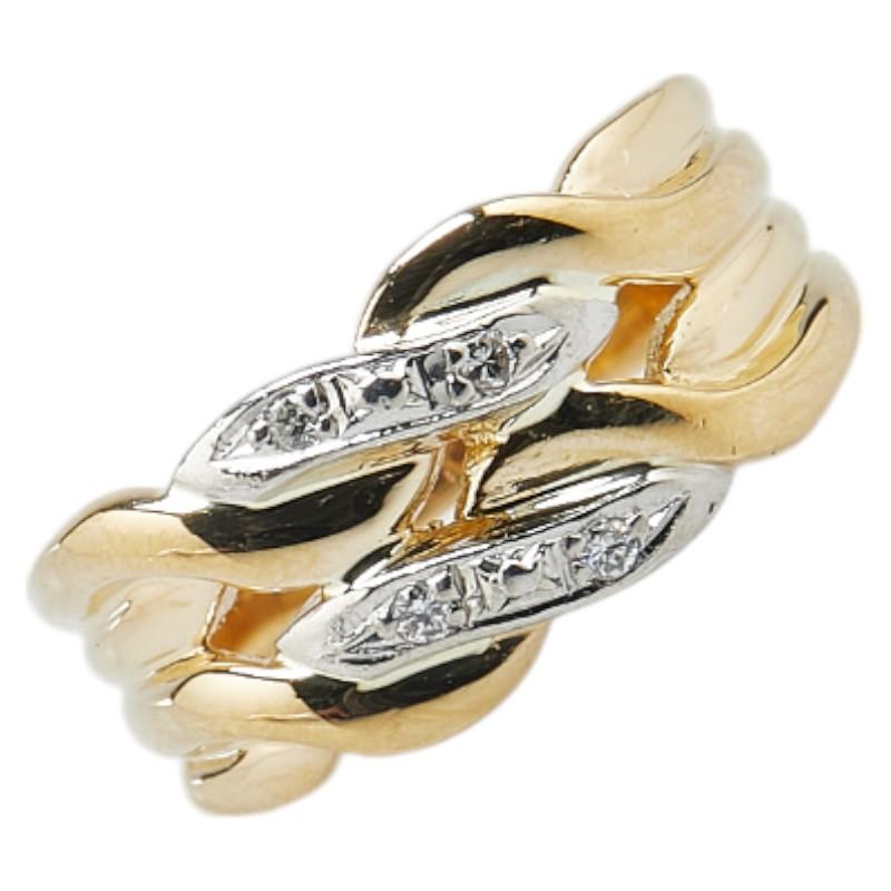 K18YG イエローゴールド Pt900 プラチナ コンビ ダイヤ0.03ct リング 指輪 レディース 7号 中古 : 銀座パリス Yahoo!ショッピング店 - 通販 - Yahoo!ショッピング