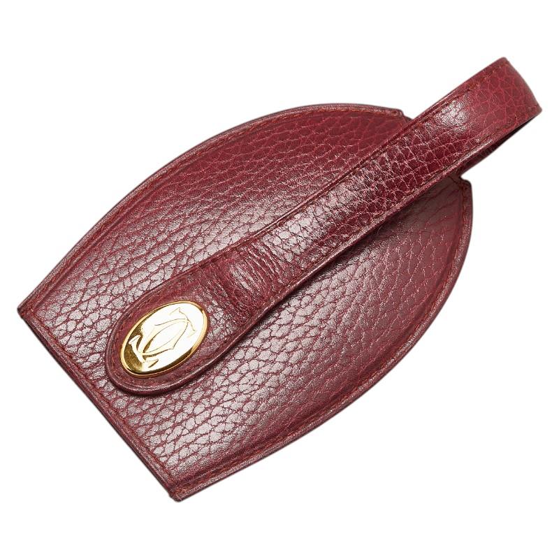 Cartier カルティエ 2C キーリング クロシェット ワインレッド ボルドー レザー レディース CARTIER 【中古】 : 銀座 ...