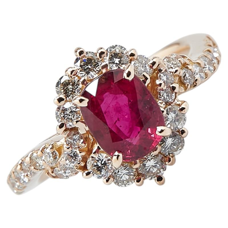 K18PG ピンクゴールド ルビー1.50ct ダイヤ0.71ct リング 指輪 レディース 10号 中古 : 銀座パリス Yahoo!ショッピング店 - 通販 - Yahoo!ショッピング