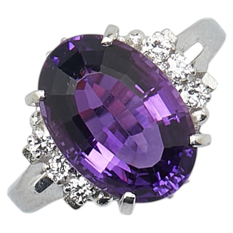 Pt900 プラチナ アメジスト4.75ct ダイヤ リング 指輪 レディース 14.5号 中古 : 銀座パリス Yahoo!ショッピング店 - 通販 - Yahoo!ショッピング