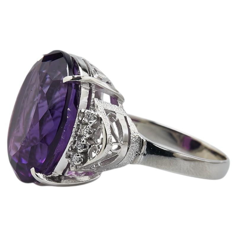 Pt900 プラチナ アメジスト 19.17ct ダイヤ0.13ct リング 指輪 レディース 18号 中古 : 銀座パリス Yahoo!ショッピング店 - 通販 - Yahoo!ショッピング