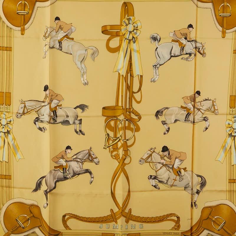 HERMES エルメス カレ90 LEDOUX JUMPING ジャンピング スカーフ イエロー ゴールド マルチカラー シルク レディース 【中古】 : 銀座パリス Yahoo!ショッピング ...
