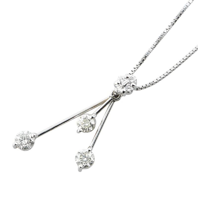 K18WG ホワイトゴールド ダイヤ0.70ct スイング ベネチアンチェーン ネックレス レディース 中古 : 銀座パリス Yahoo!ショッピング店 - 通販 - Yahoo!ショッピング