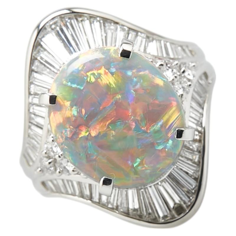 Pt900 プラチナ オパール4.90ct ダイヤ1.30ct リング 指輪 レディース 12号 中古 : 銀座パリス Yahoo!ショッピング店 - 通販 - Yahoo!ショッピング
