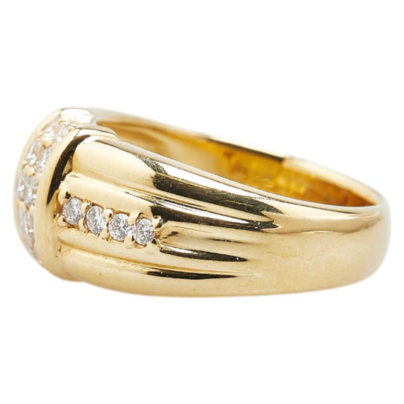 K18YG イエローゴールド ダイヤ0.43ct リング 指輪 レディース 15号 中古 : 銀座パリス Yahoo!ショッピング店 - 通販 - Yahoo!ショッピング