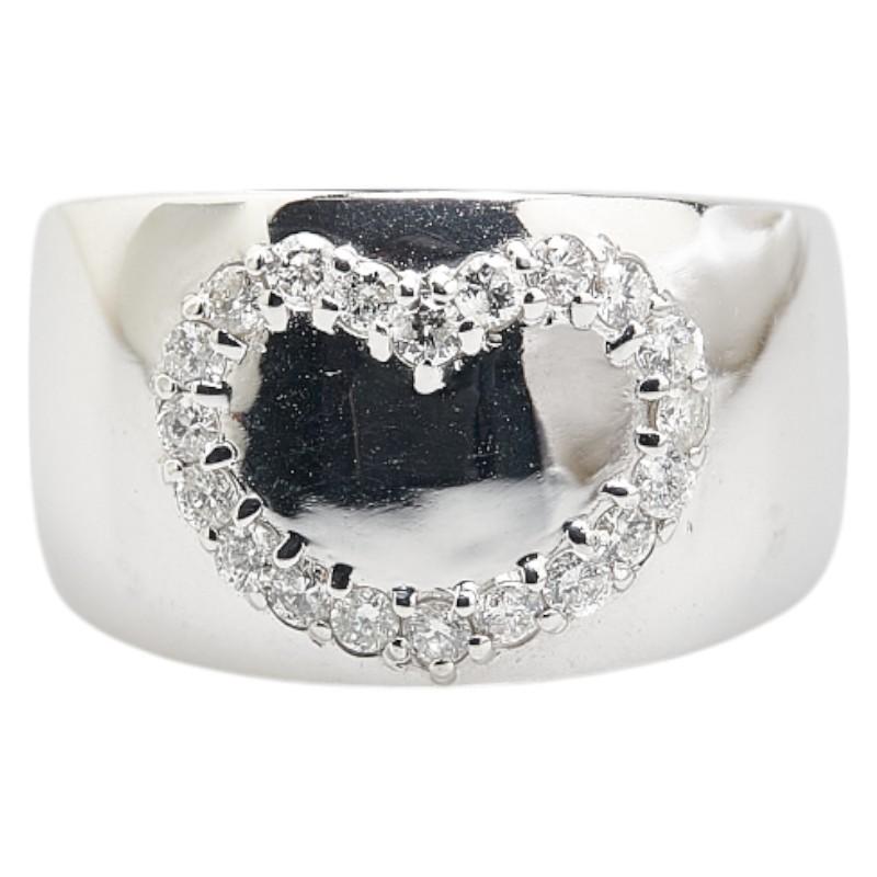 K18WG ホワイトゴールド ダイヤ0.40ct ハート モチーフ リング 指輪 レディース 11.5号 中古 : 銀座パリス Yahoo!ショッピング店 - 通販 - Yahoo!ショッピング