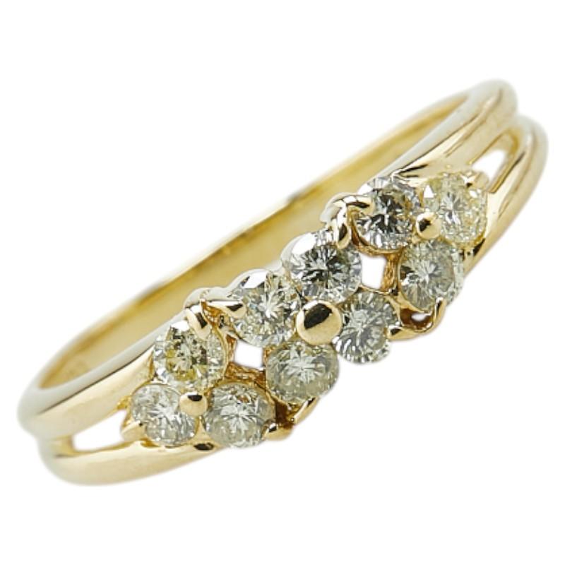 K18YG イエローゴールド ダイヤ0.50ct リング 指輪 レディース 10号 中古 : 銀座パリス Yahoo!ショッピング店 - 通販 - Yahoo!ショッピング
