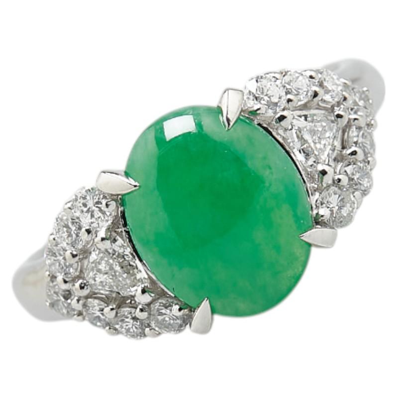 Pt900 プラチナ ヒスイ2.18ct ダイヤ0.58ct リング 指輪 レディース 11号 中古 : 銀座パリス Yahoo!ショッピング店 - 通販 - Yahoo!ショッピング