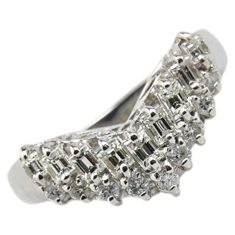 Pt900 プラチナ ダイヤ0.50ct V字 リング 指輪 レディース 10号 中古 : 銀座パリス Yahoo!ショッピング店 - 通販 - Yahoo!ショッピング