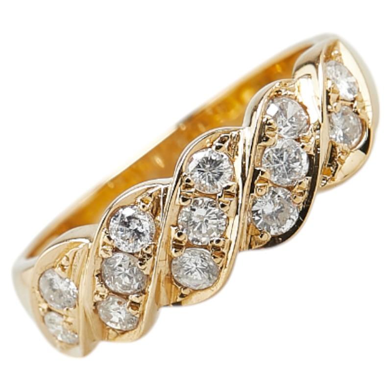 K18YG イエローゴールド ダイヤ0.50ct リング 指輪 レディース 9号 中古 : 銀座パリス Yahoo!ショッピング店 - 通販 - Yahoo!ショッピング