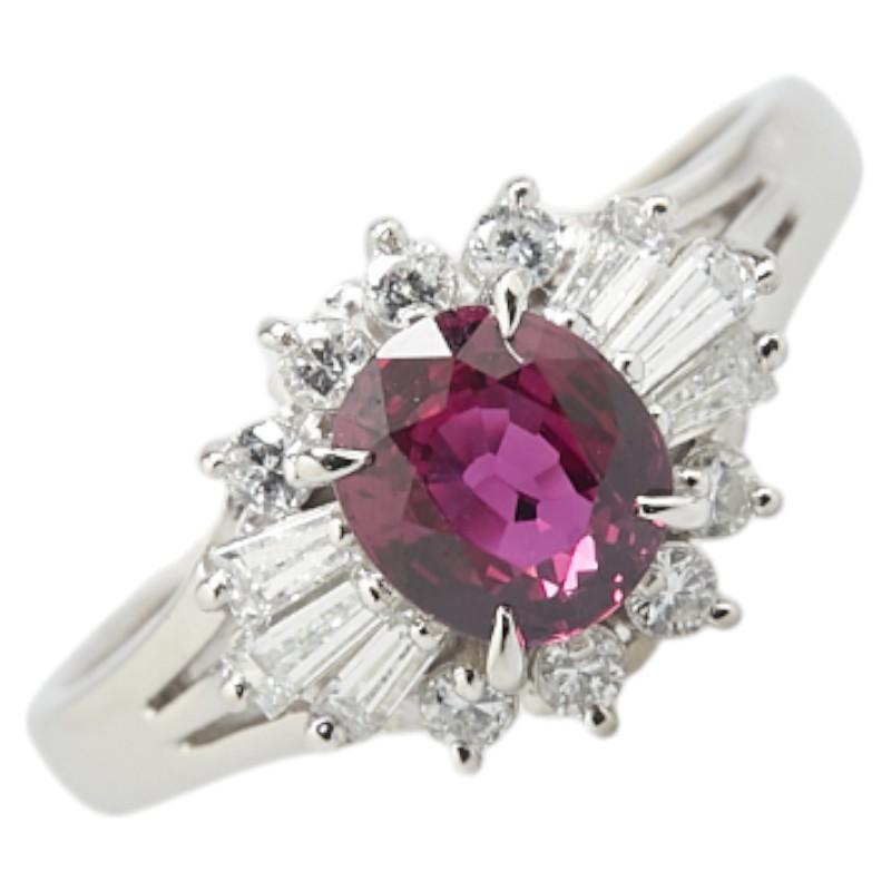 Pt900 プラチナ ルビー0.91ct ダイヤ0.35ct リング 指輪 レディース 11号 中古 : 銀座パリス Yahoo!ショッピング店 - 通販 - Yahoo!ショッピング