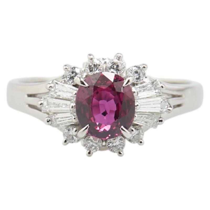 Pt900 プラチナ ルビー0.91ct ダイヤ0.35ct リング 指輪 レディース 11号 中古 : 銀座パリス Yahoo!ショッピング店 - 通販 - Yahoo!ショッピング