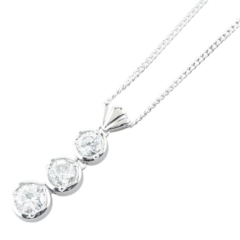 Pt900 プラチナ Pt850 ダイヤ1.02ct ペンダントネックレス レディース 中古 : 銀座パリス Yahoo!ショッピング店 - 通販 - Yahoo!ショッピング