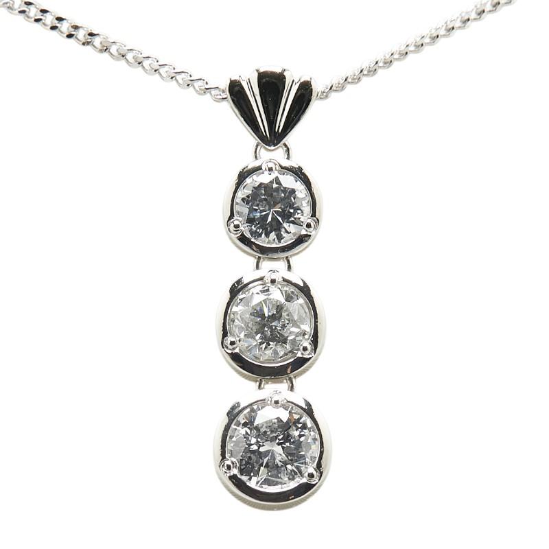 Pt900 プラチナ Pt850 ダイヤ1.02ct ペンダントネックレス レディース 中古 : 銀座パリス Yahoo!ショッピング店 - 通販 - Yahoo!ショッピング