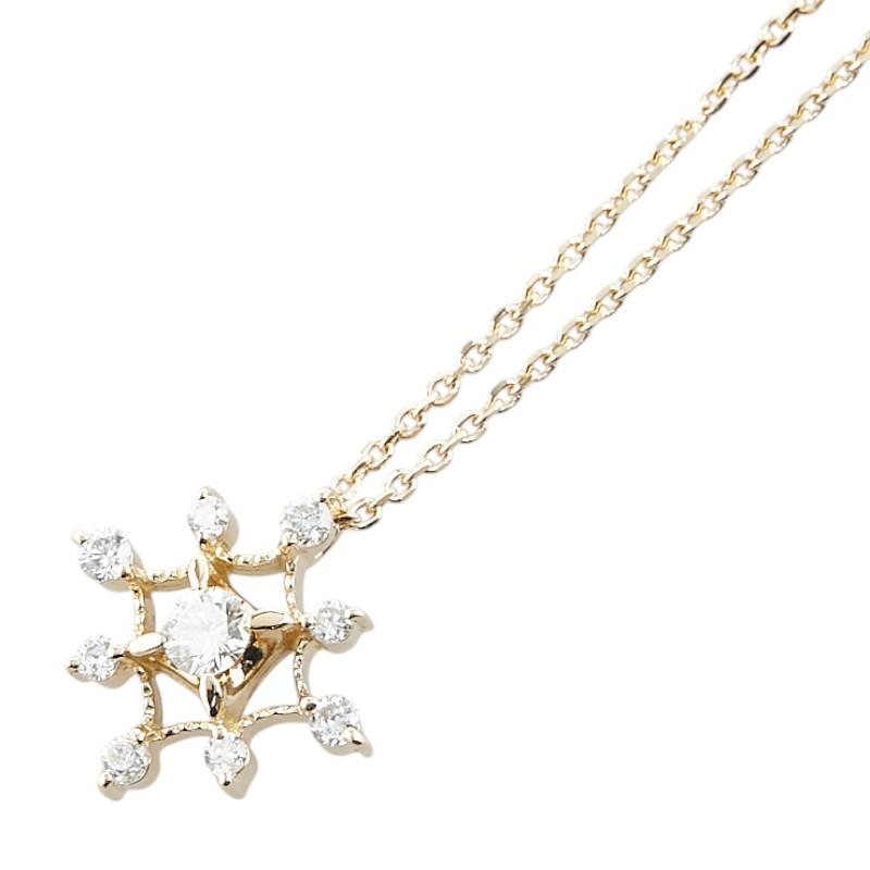 VENDOME ヴァンドーム K18YG イエローゴールド ダイヤ0.20ct ペンダントネックレス レディース VANDOME 中古 ...