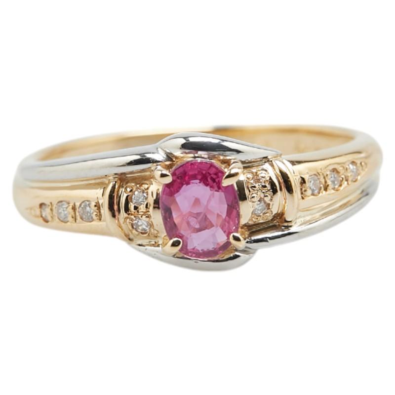 K18YG イエローゴールド Pt900 プラチナ コンビ ルビー0.45ct ダイヤ0.06ct リング 指輪 レディース 11.5号 中古 : 銀座パリス Yahoo!ショッピング店 ...