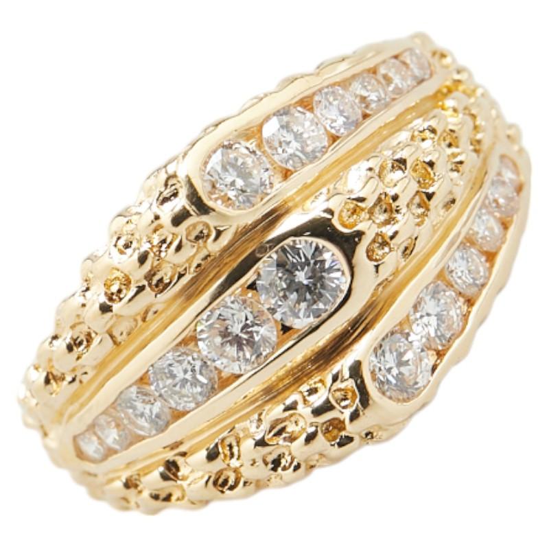 K18YG イエローゴールド ダイヤ1.00ct リング 指輪 レディース 14号 中古 : 銀座パリス Yahoo!ショッピング店 - 通販 - Yahoo!ショッピング