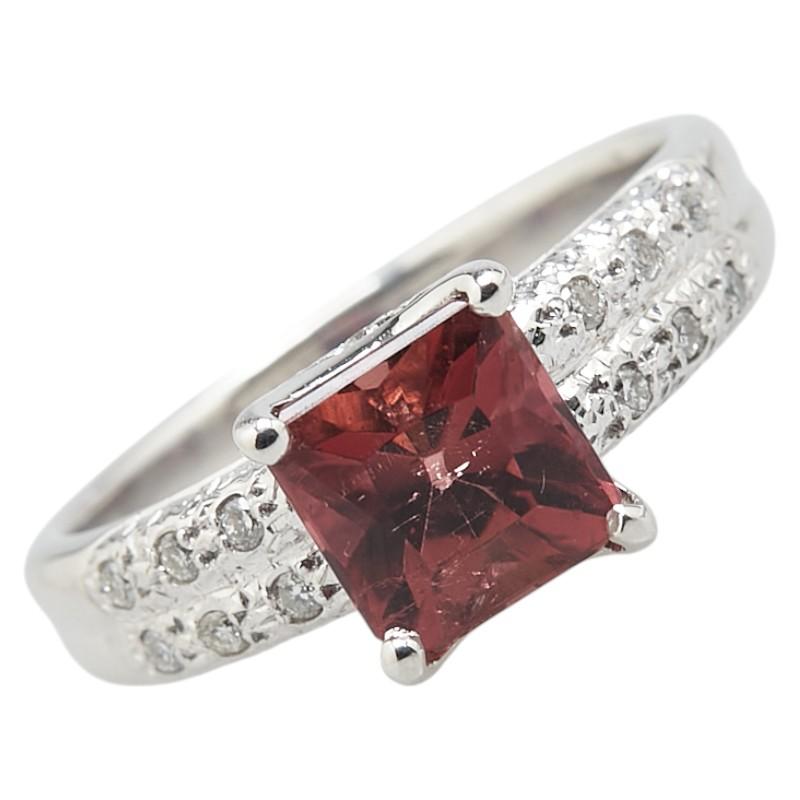 K18WG ホワイトゴールド ガーネット1.67ct ダイヤ0.11ct リング 指輪 レディース 13.5号 中古 : 銀座パリス Yahoo!ショッピング店 - 通販 - Yahoo!ショッピング