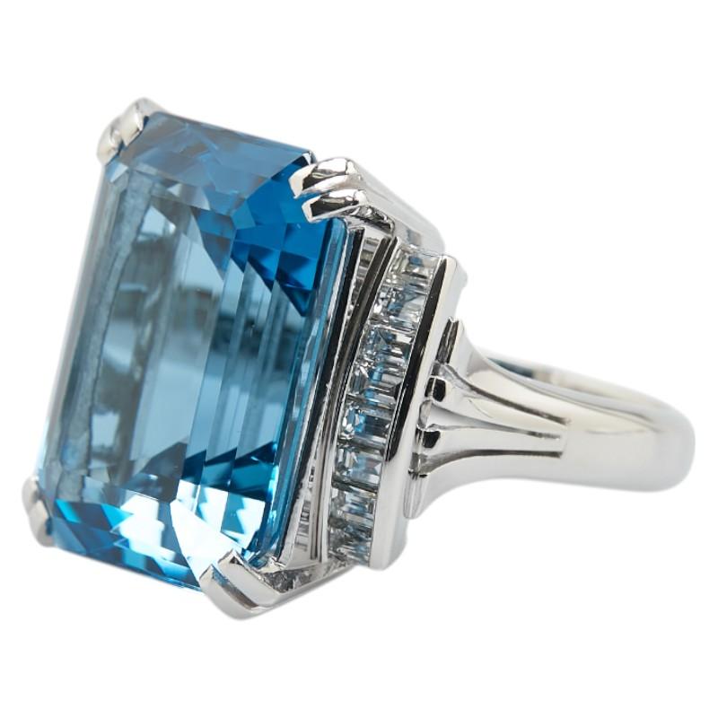 Pt900 プラチナ ブルートパーズ19.56ct ダイヤ0.73ct リング 指輪 レディース 12号 中古 : 銀座パリス Yahoo!ショッピング店 - 通販 - Yahoo!ショッピング