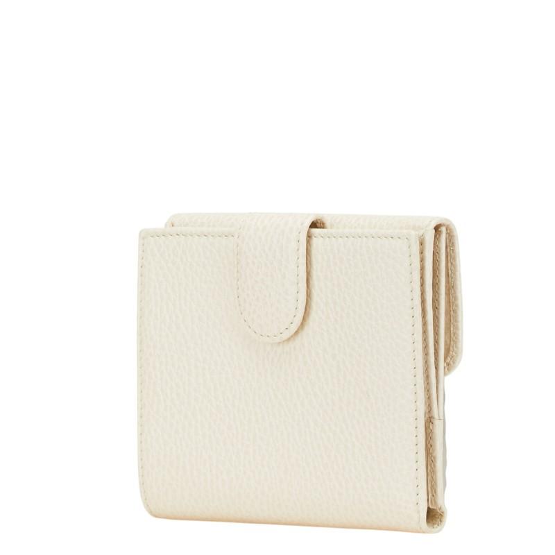 グッチ インターロッキングG 二つ折り財布 615525 ベージュ レザー レディース GUCCI 【中古】 GUCCI（グッチ） インターロッキングG 二つ折り財布 615525 ベージュ