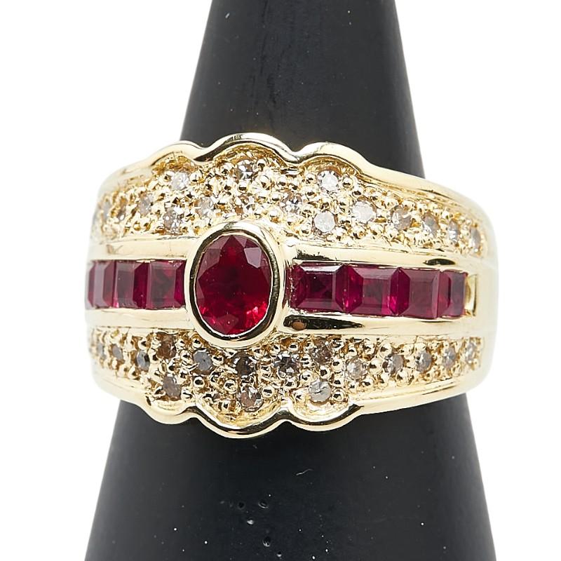 K18YG イエローゴールド ルビー2.05ct ダイヤ0.53ct リング 指輪 レディース 12.5号 中古 : 銀座パリス Yahoo!ショッピング店 - 通販 - Yahoo!ショッピング