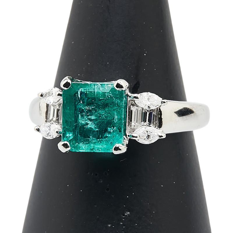 Pt900 プラチナ エメラルド1.93ct ダイヤ0.405ct リング 指輪 レディース 14号 中古 : 銀座パリス Yahoo!ショッピング店 - 通販 - Yahoo!ショッピング