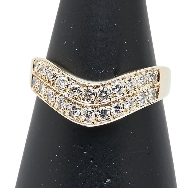 K18YG イエローゴールド ダイヤ0.39ct リング 指輪 レディース 12号 中古 : 銀座パリス Yahoo!ショッピング店 - 通販 - Yahoo!ショッピング