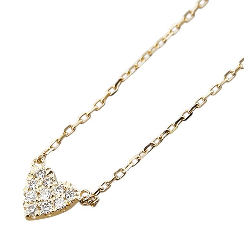 K18YG イエローゴールド ダイヤ0.05ct ハート ネックレス レディース 中古 : 銀座パリス Yahoo!ショッピング店 - 通販 - Yahoo!ショッピング