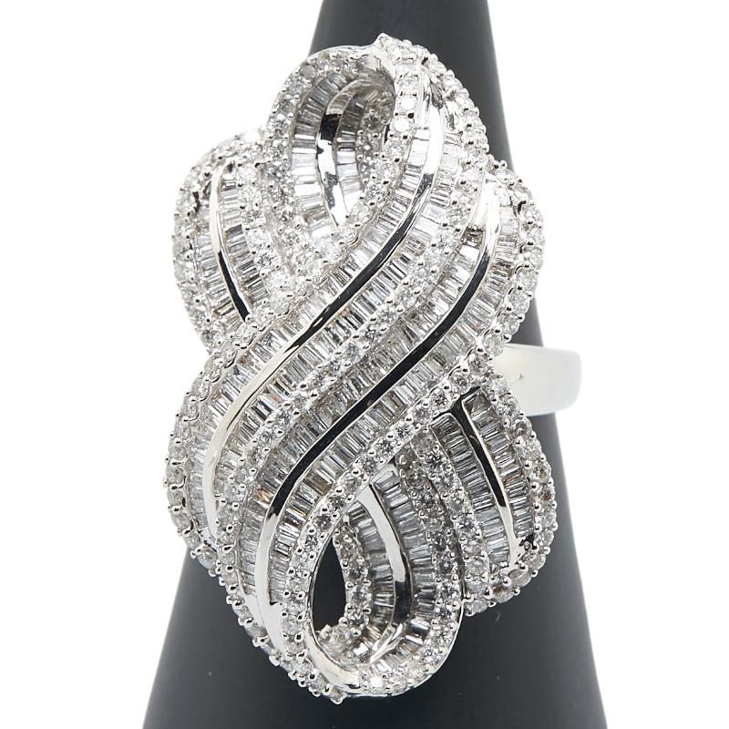 K18WG ホワイトゴールド ダイヤ3.30ct リング 指輪 レディース 19号 中古 : 銀座パリス Yahoo!ショッピング店 - 通販 - Yahoo!ショッピング