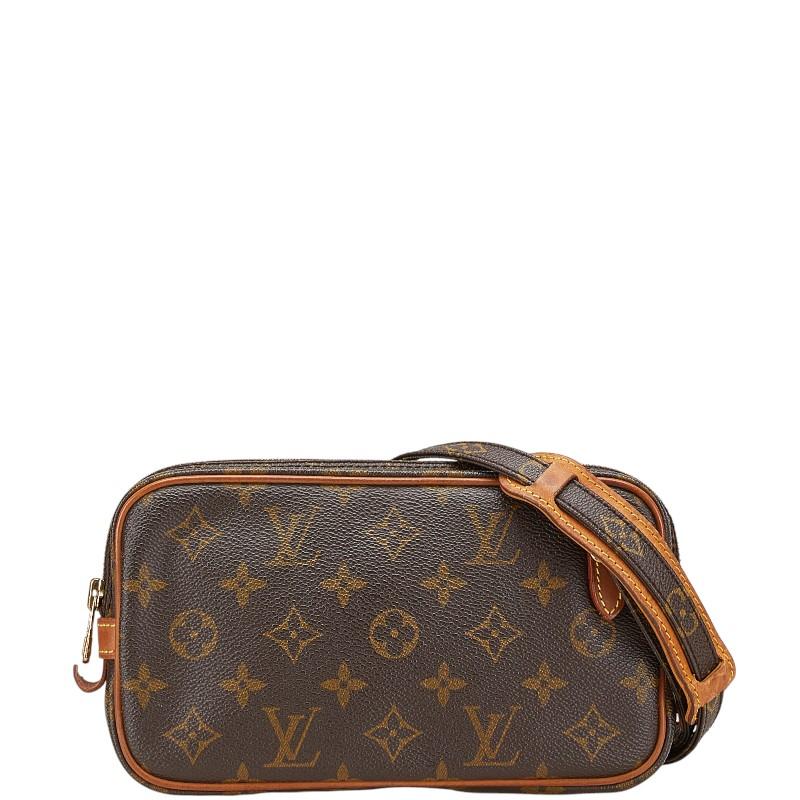 LOUIS VUITTON ルイ ヴィトン モノグラム ポシェット マルリーバンドリエール 斜めがけ ショルダー M51828 ブラウン PVC レザー 【中古】 : 銀座パリス Yahoo ...