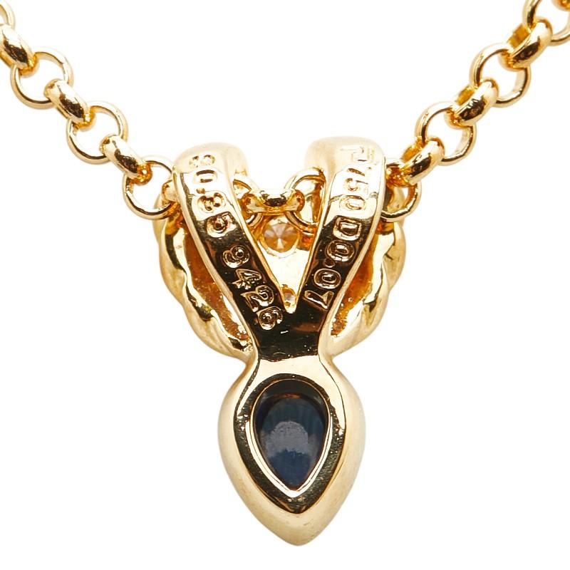 POLA ポーラ K18YG イエローゴールド サファイア0.35ct ダイヤ0.07ct ネックレス レディース 中古 : 銀座パリス Yahoo!ショッピング店 - 通販 - Yahoo ...