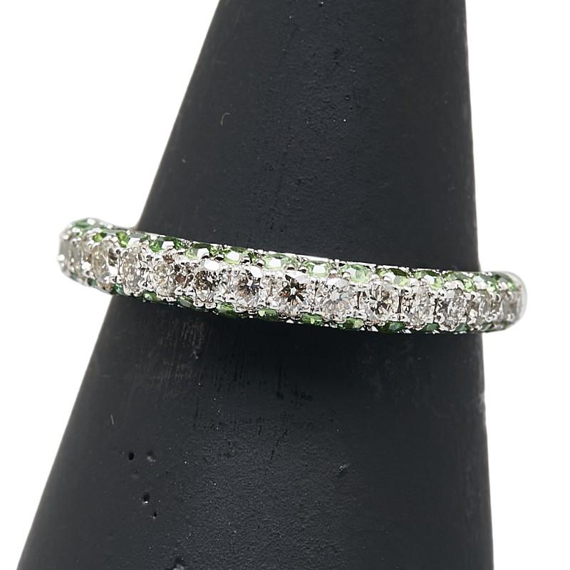 K18WG ホワイトゴールド デマンドイトガーネット0.50ct ダイヤ0.35ct パヴェ ハーフエタニティ リング 指輪 レディース 11号 中古 : 銀座パリス Yahoo!ショッピング ...