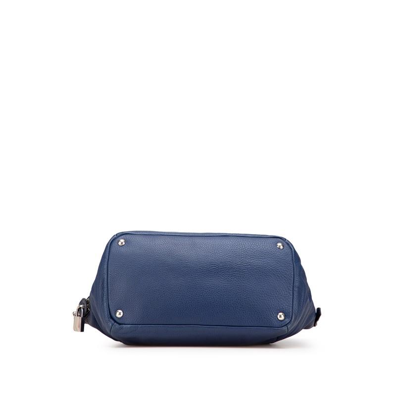 PRADA（プラダ） 三角ロゴプレート ハンドバッグ トートバッグ ブルー