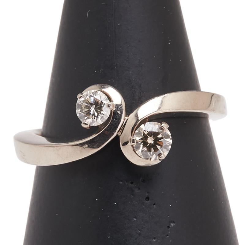 K18WG ホワイトゴールド ダイヤ0.35ct リング 指輪 レディース 14号 中古 : 銀座パリス Yahoo!ショッピング店 - 通販 - Yahoo!ショッピング